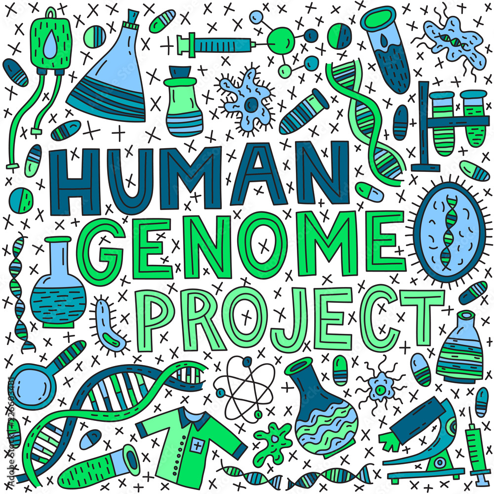 Human genom project Stock Vector | Adobe Stock