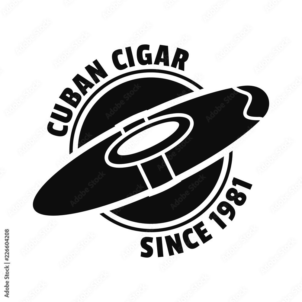 Old cuban cigar logo. Simple illustration of old cuban cigar vector ...
