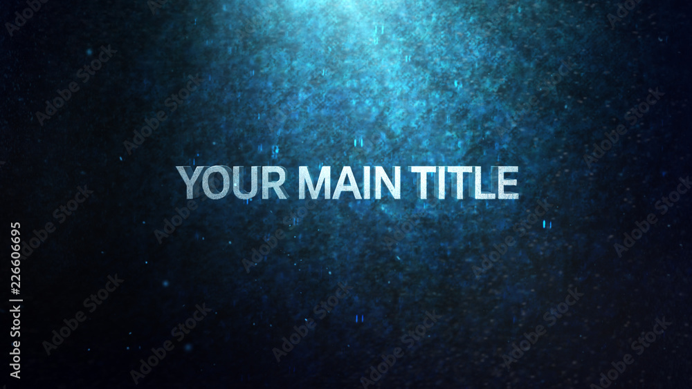 Blue Sparks Title Stock Template | Adobe Stock