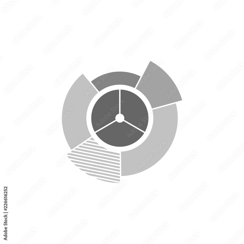 sunburst chart icon. Simple glyph vector of charts and diagrams set for ...