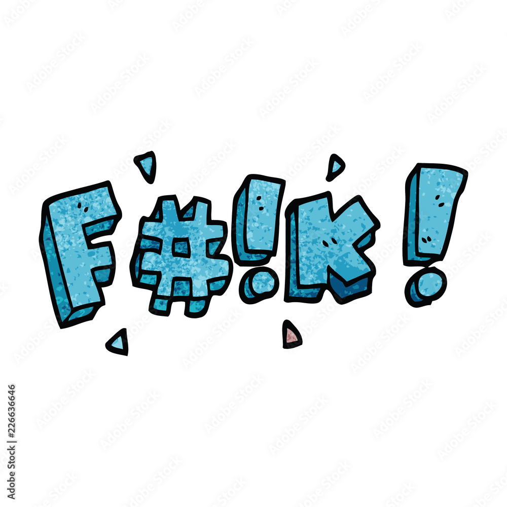 cartoon doodle swear word Stock Vector | Adobe Stock