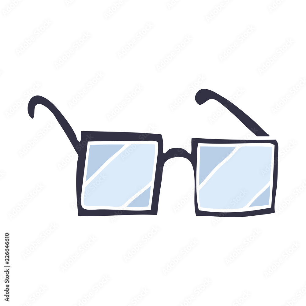 cartoon doodle square spectacles Stock Vector | Adobe Stock