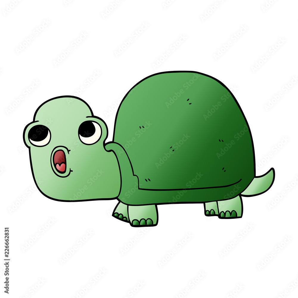 cartoon doodle shocked turtle Stock Vector | Adobe Stock