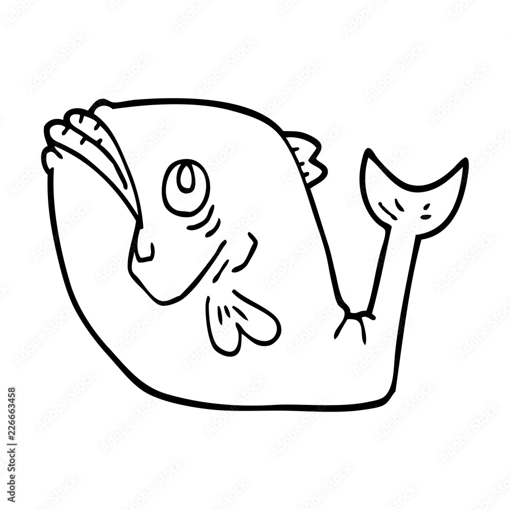 Funny Fish Drawing