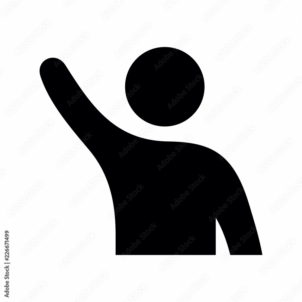 Hand raised vector icon Stock Vector | Adobe Stock
