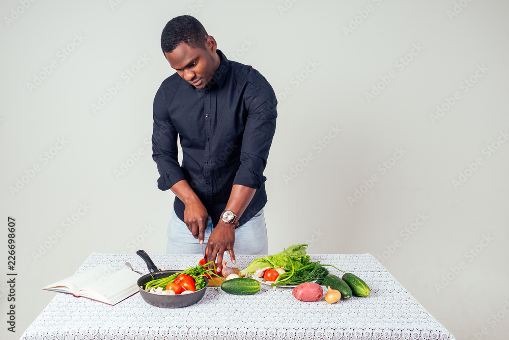 Black Man Cooking