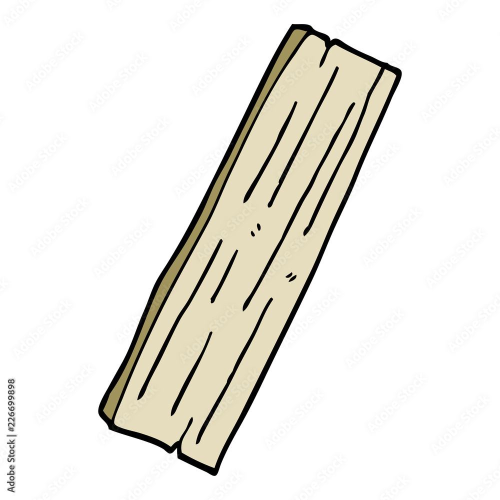 cartoon doodle plank of wood Stock Vector | Adobe Stock
