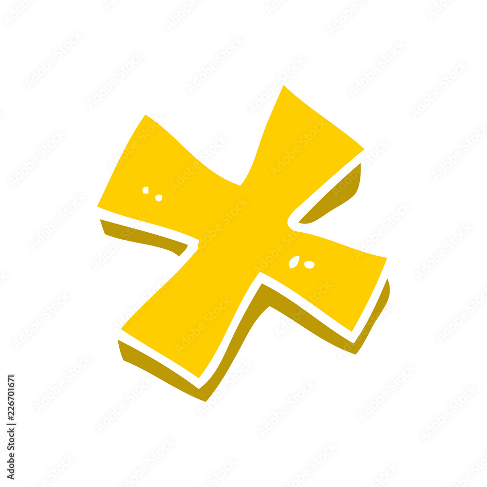 cartoon doodle multiplication symbol Stock Vector | Adobe Stock