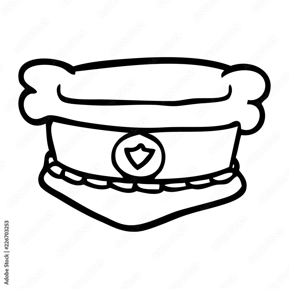 Police Hat Drawing