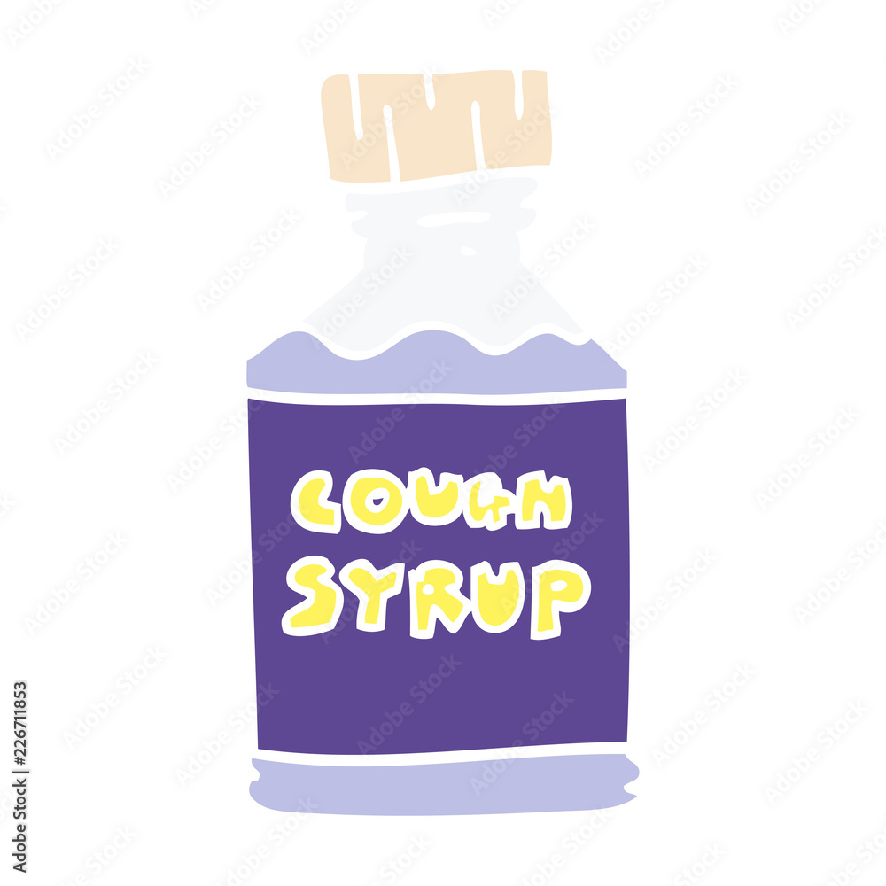 cartoon doodle cough syrup Stock Vector | Adobe Stock
