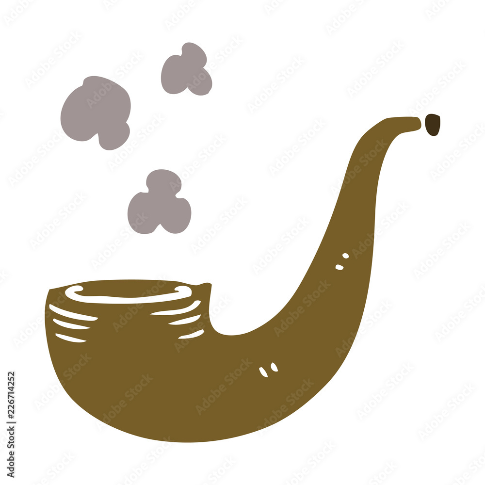 cartoon doodle smoking pipe Stock Vector | Adobe Stock