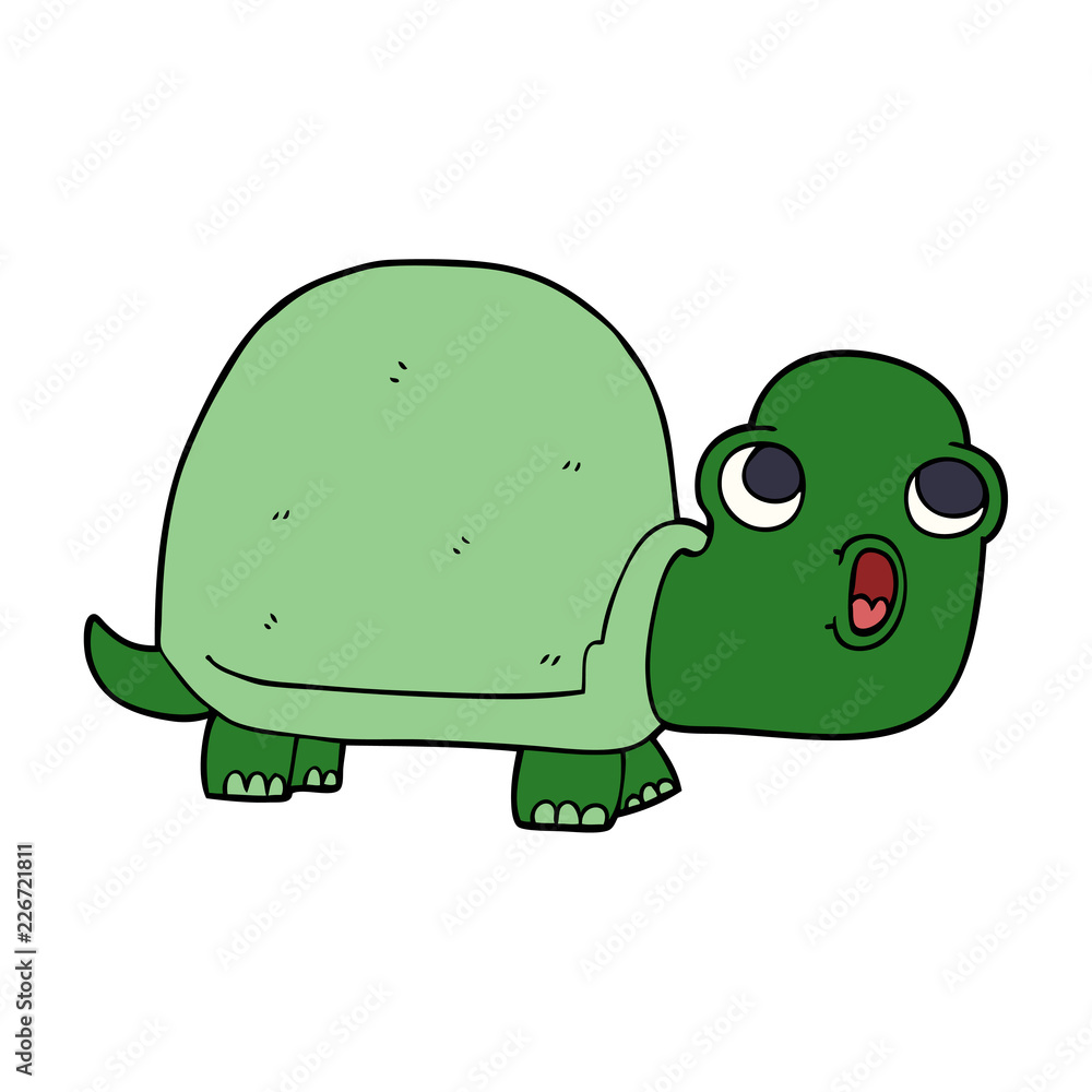cartoon doodle shocked turtle Stock Vector | Adobe Stock