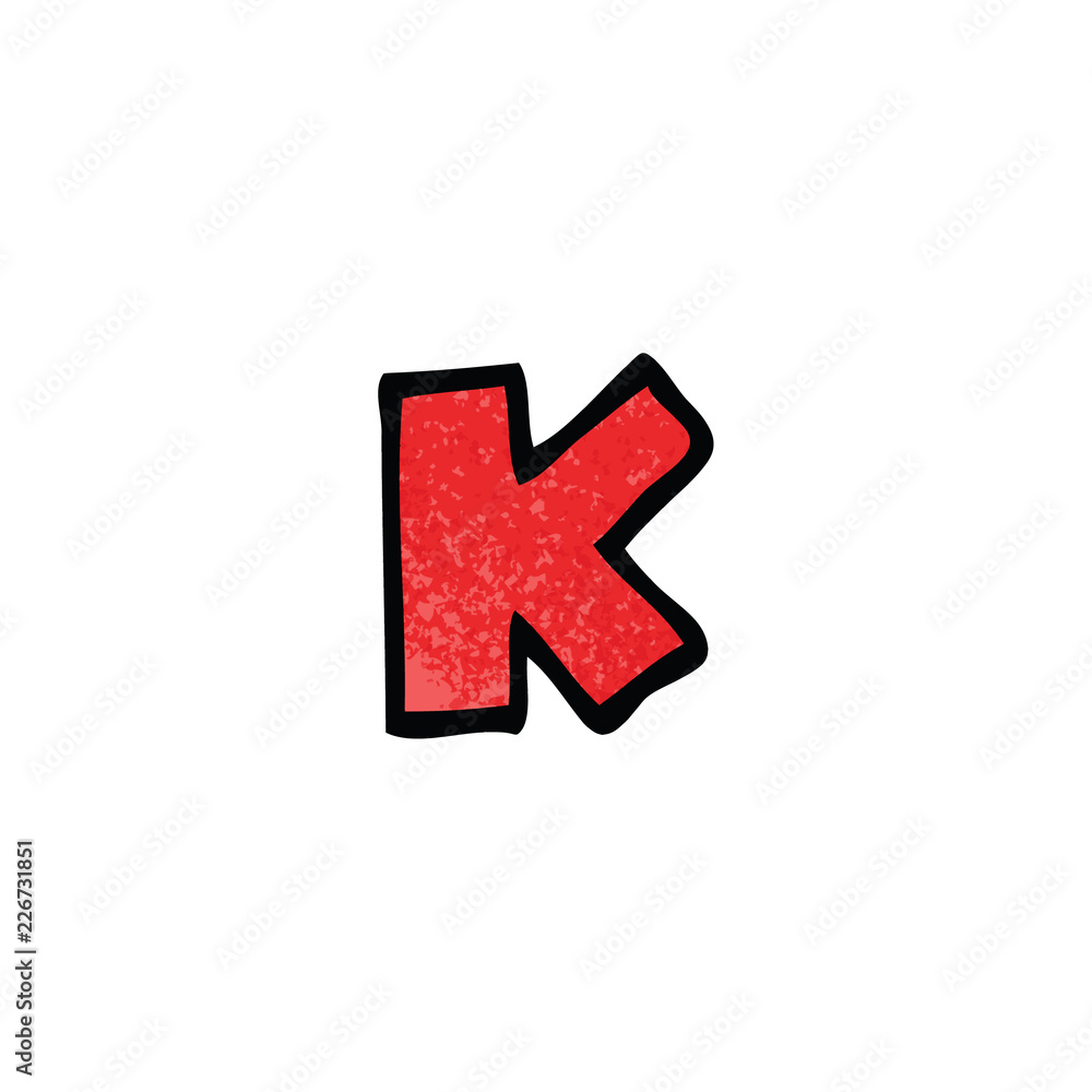 cartoon doodle letter k Stock Vector | Adobe Stock