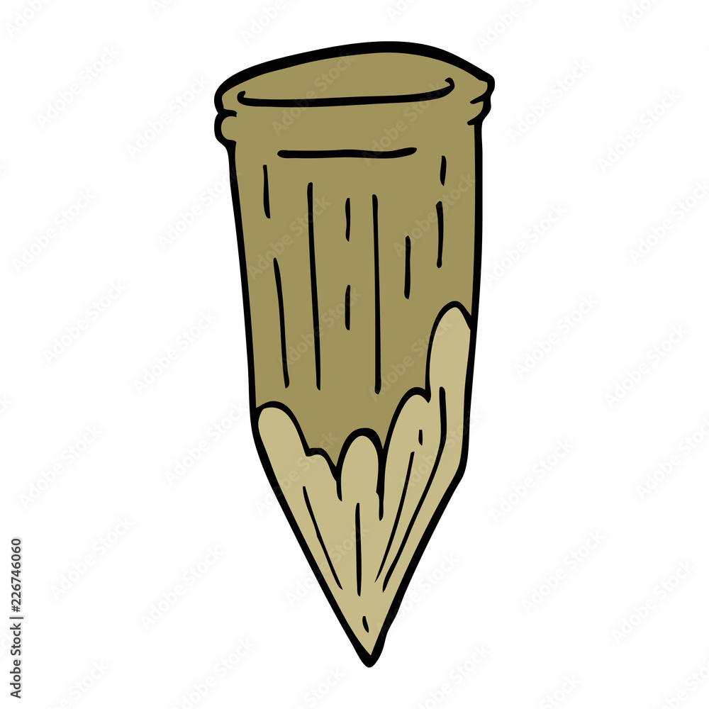 cartoon doodle wood stake Stock Vector | Adobe Stock