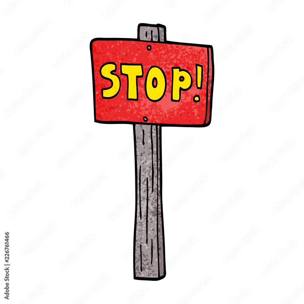 cartoon doodle road sign Stock Vector | Adobe Stock