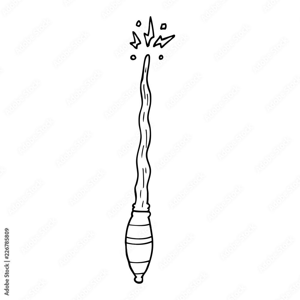 Magician Wand Drawing