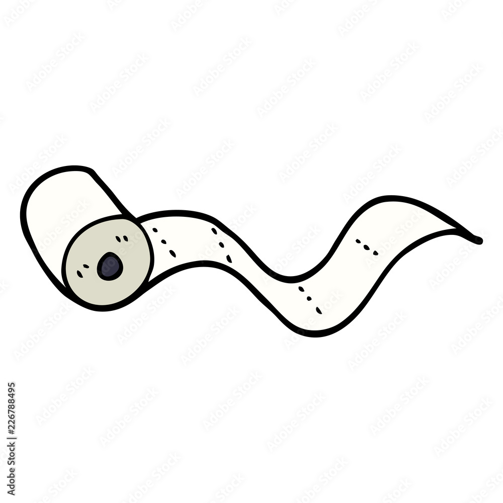 cartoon doodle toilet roll Stock Vector | Adobe Stock