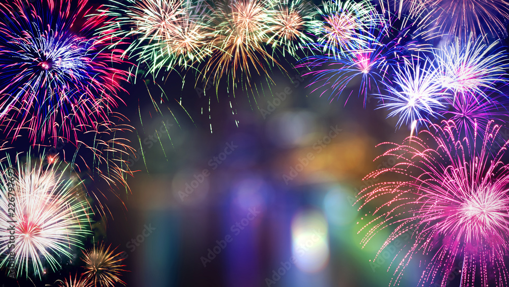 Colorful firework background 1 Stock Photo | Adobe Stock