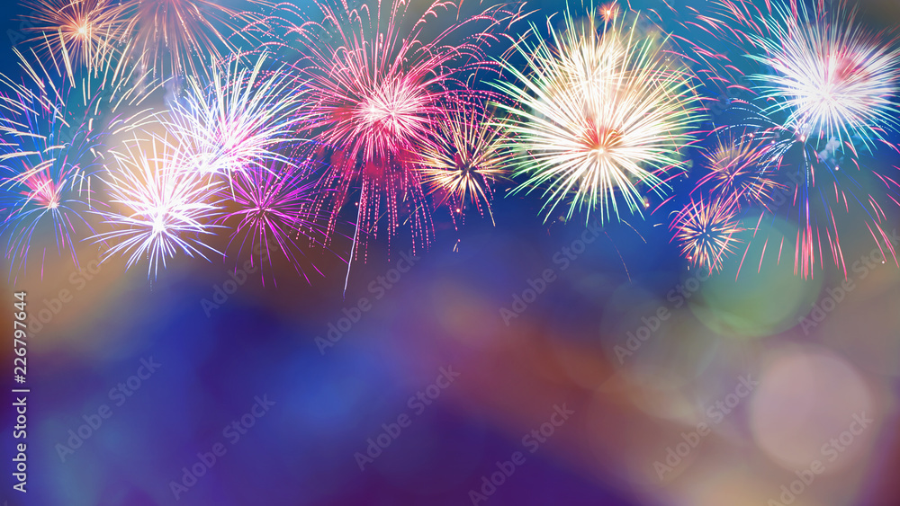 Colorful firework background 2 Stock Photo | Adobe Stock
