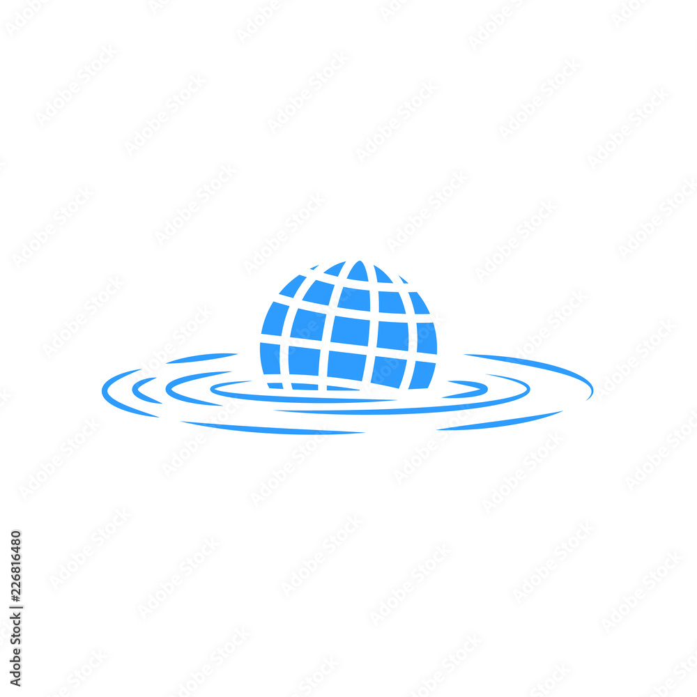 Climate change illustration sinking abstract planet earth concept ...