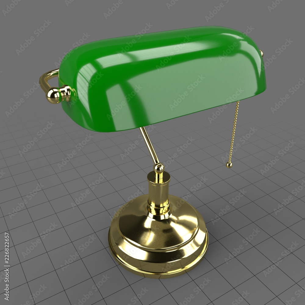 Banker's lamp Stock 3D asset | Adobe Stock