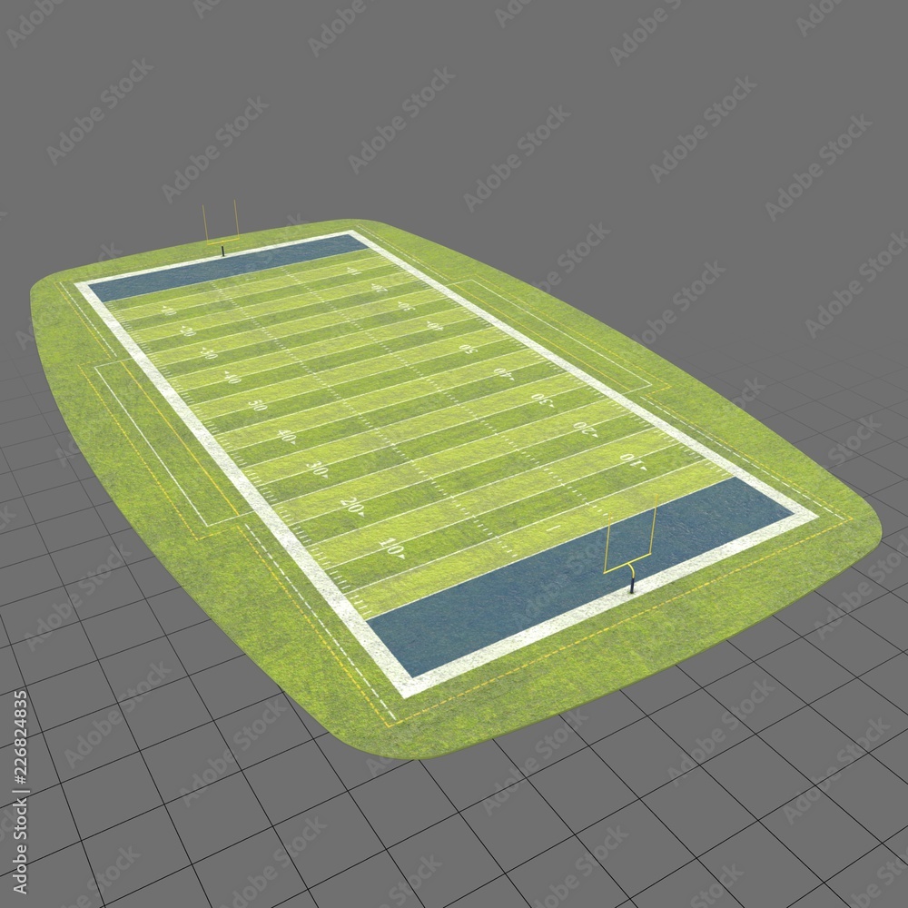 American football field Stock 3D asset | Adobe Stock