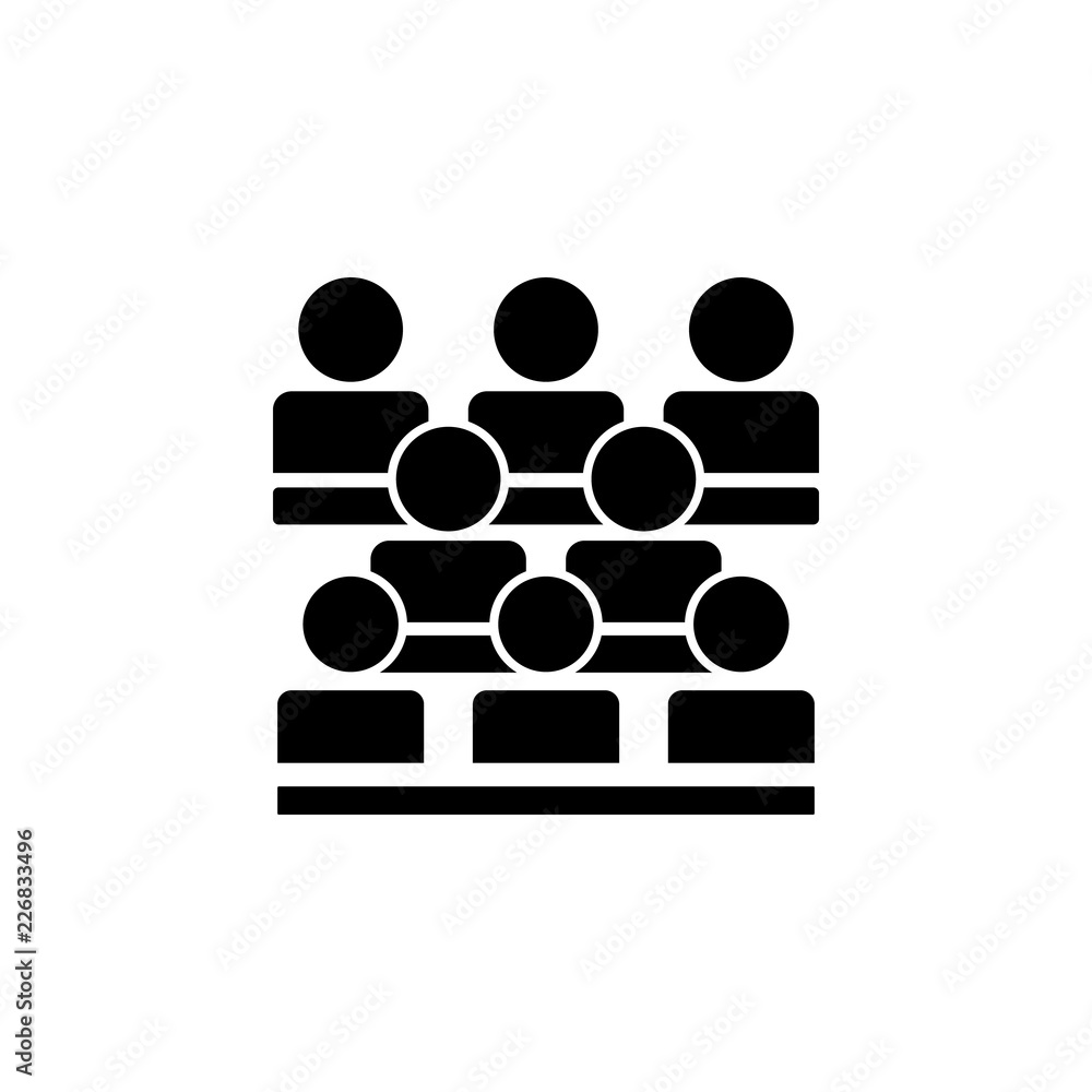 Students in the classroom icon. Element of training, seminar. Premium ...