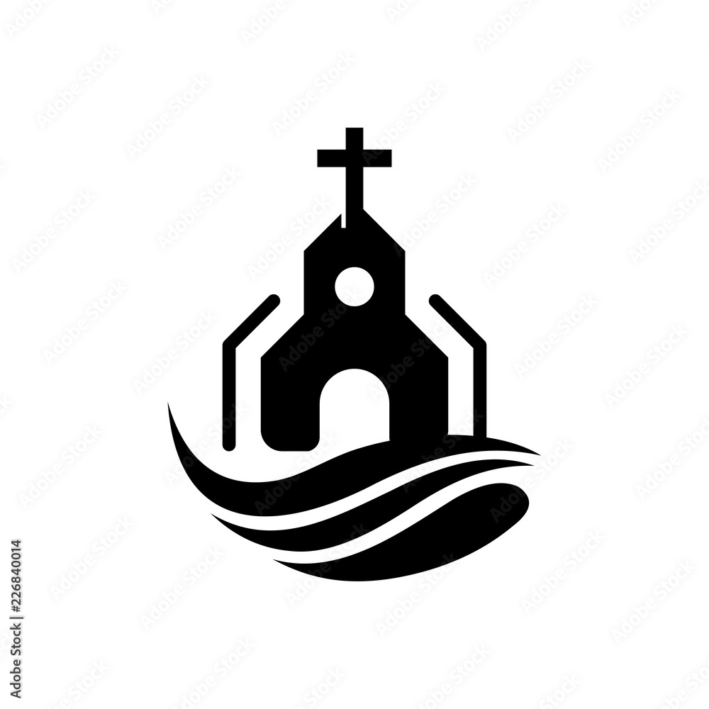 Church Building Of Pray Creative Icon Logo Design Template Element ...