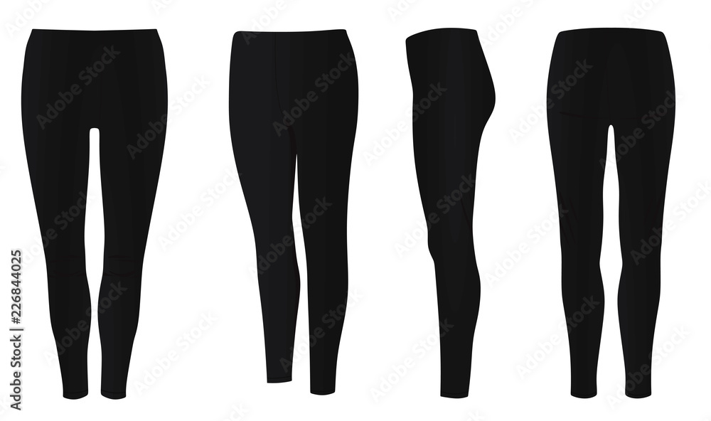 Women black pants. vector illustration Stock Vector | Adobe Stock