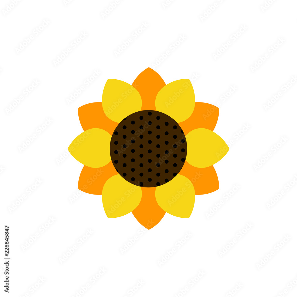 cartoon cute sunflower vector image Stock Vector | Adobe Stock
