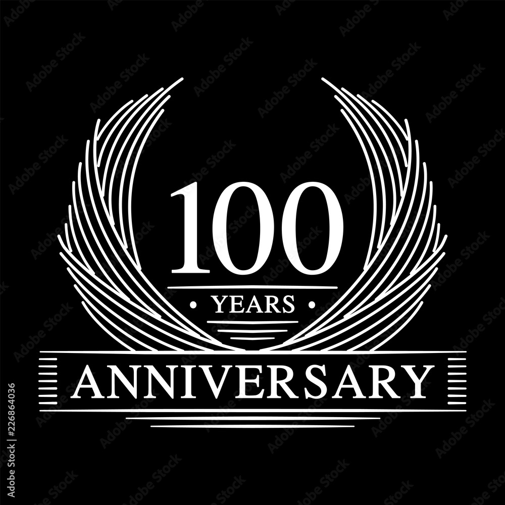 100 years design template. 100th anniversary. Vector and illustration ...
