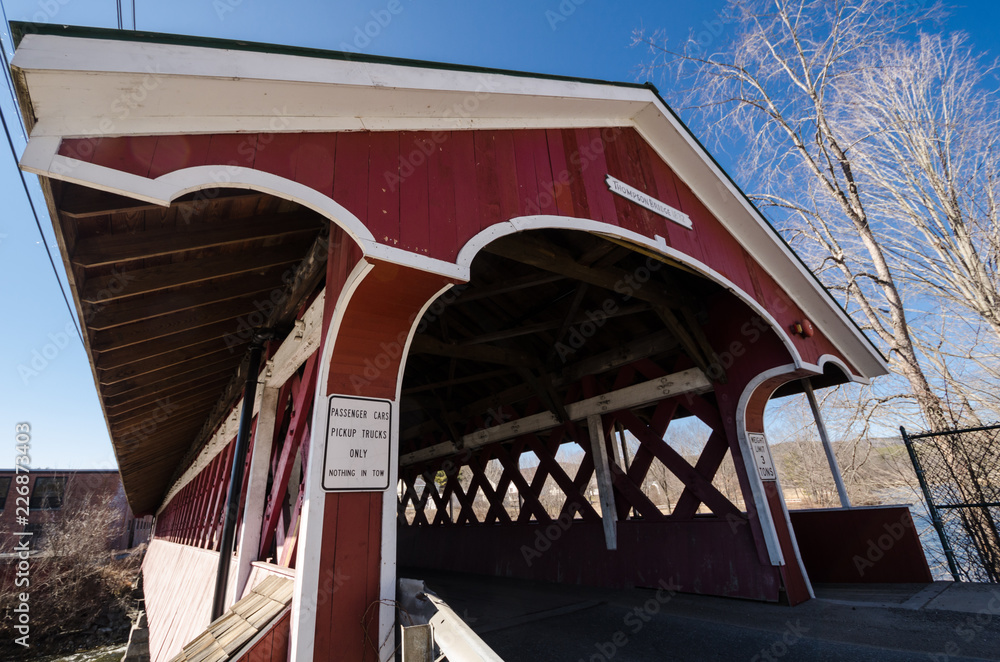 Artistic angle of the Denman Thompson Bridge in West Swanzey New ...
