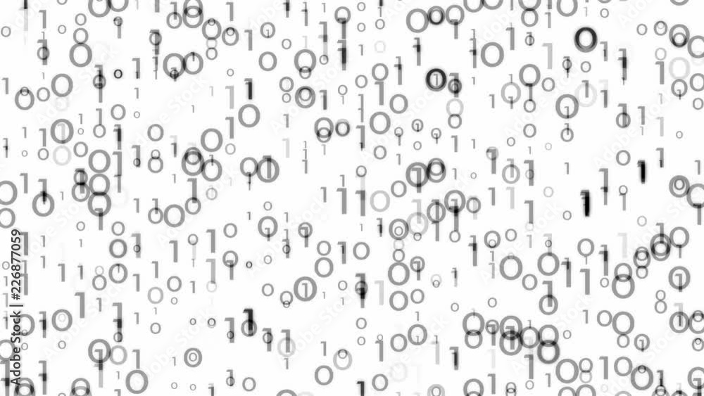 Digi0110 - Black Digits Video Background Loop // Lots of ones and zeros ...