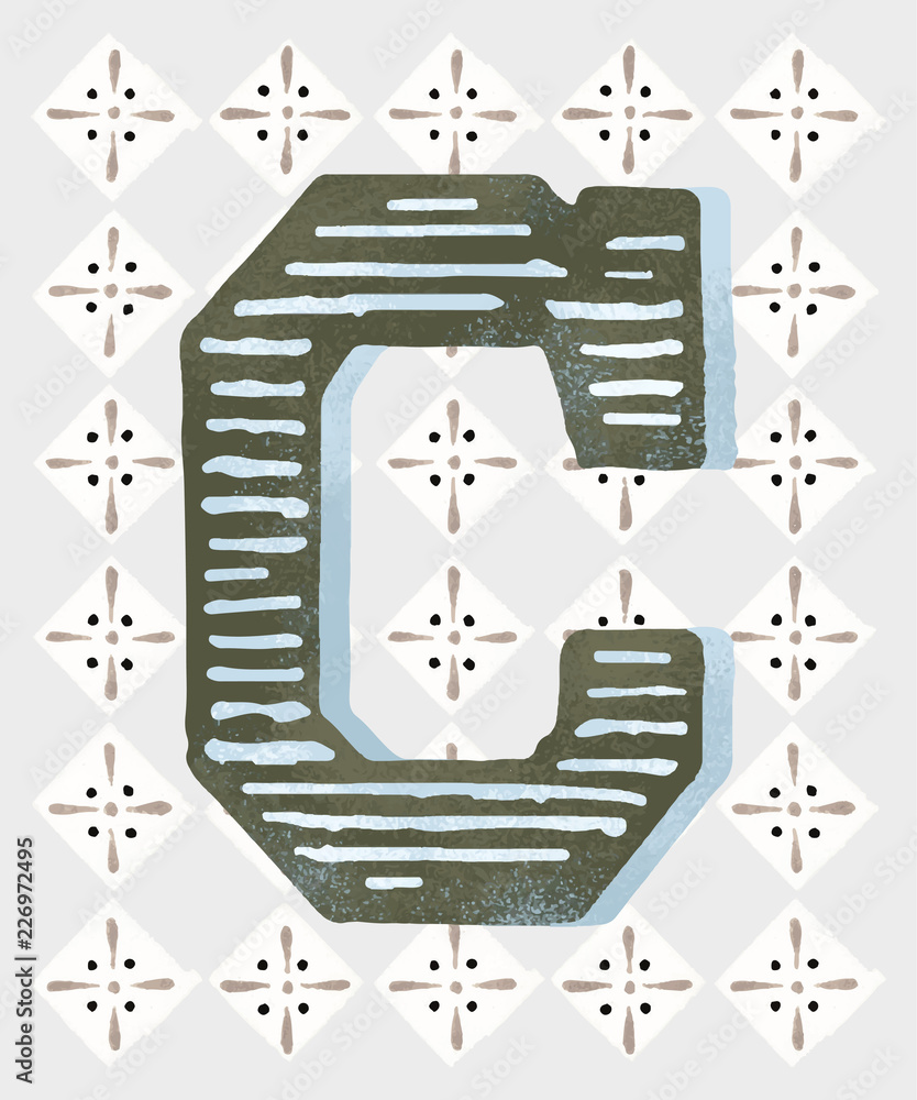 English alphabet letter C icon isolated Stock Vector | Adobe Stock