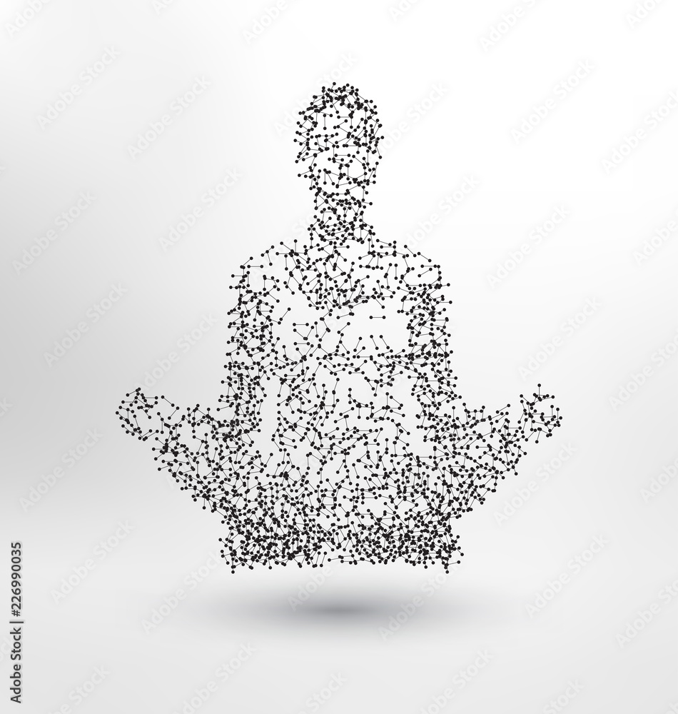 yoga,abstract,human,vector,body,spiritual,molecule,brain,design,man ...