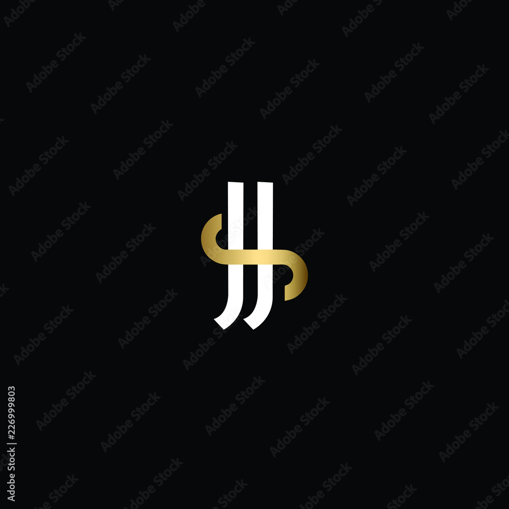 Minimal Solid Letter JJS Logo Design Using Letters J S In Vector Format ...