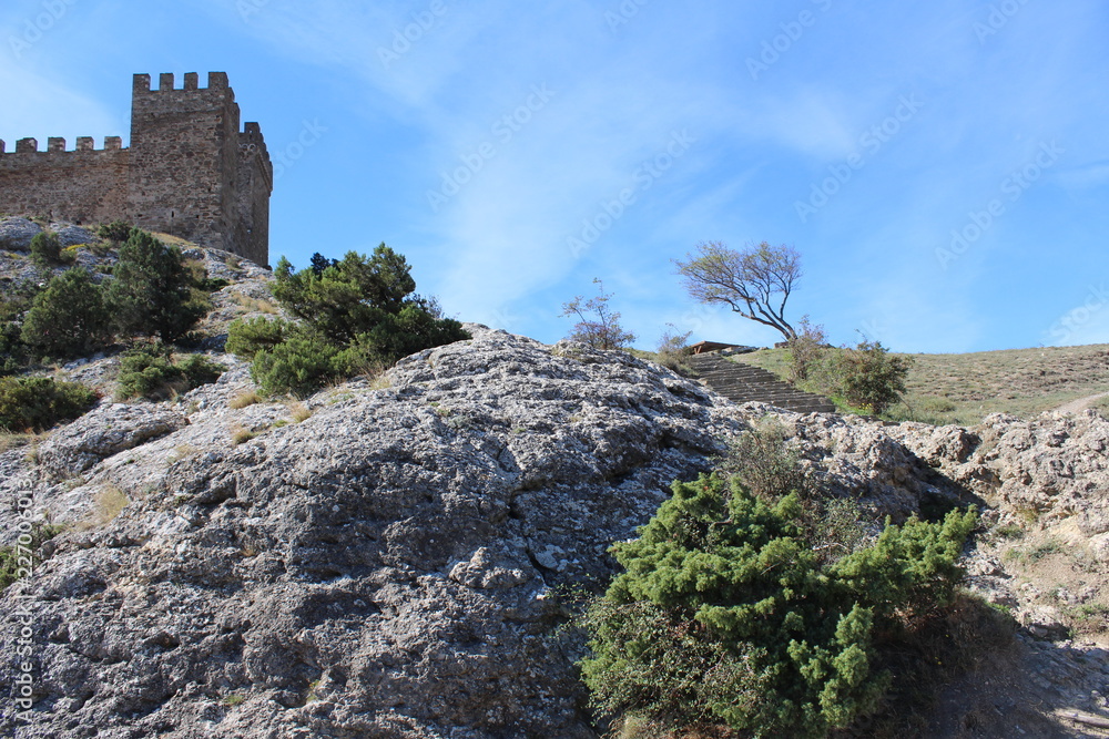 fortress, crimea, Sudak, attraction, Genoese, architecture, landscape ...