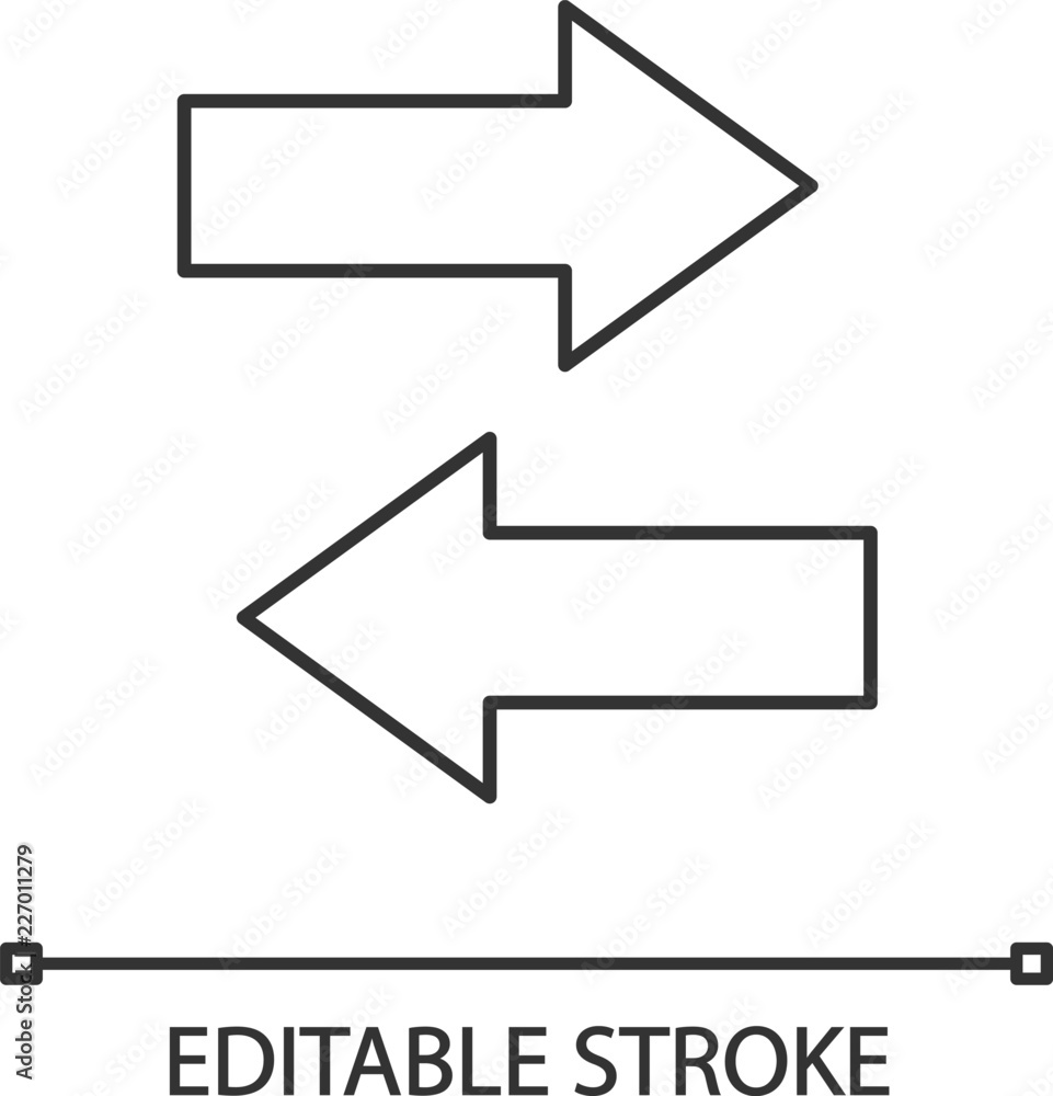 Horizontal swap linear icon Stock Vector | Adobe Stock