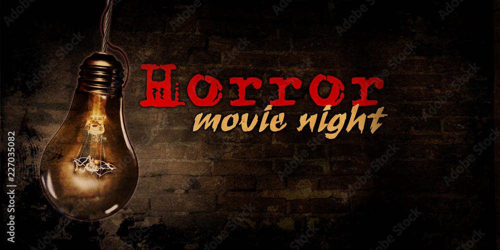 Horror movie night background Stock Illustration | Adobe Stock