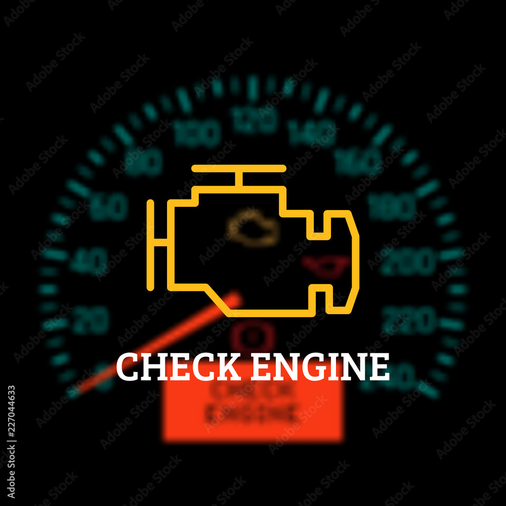 Check Engine Logo Vector