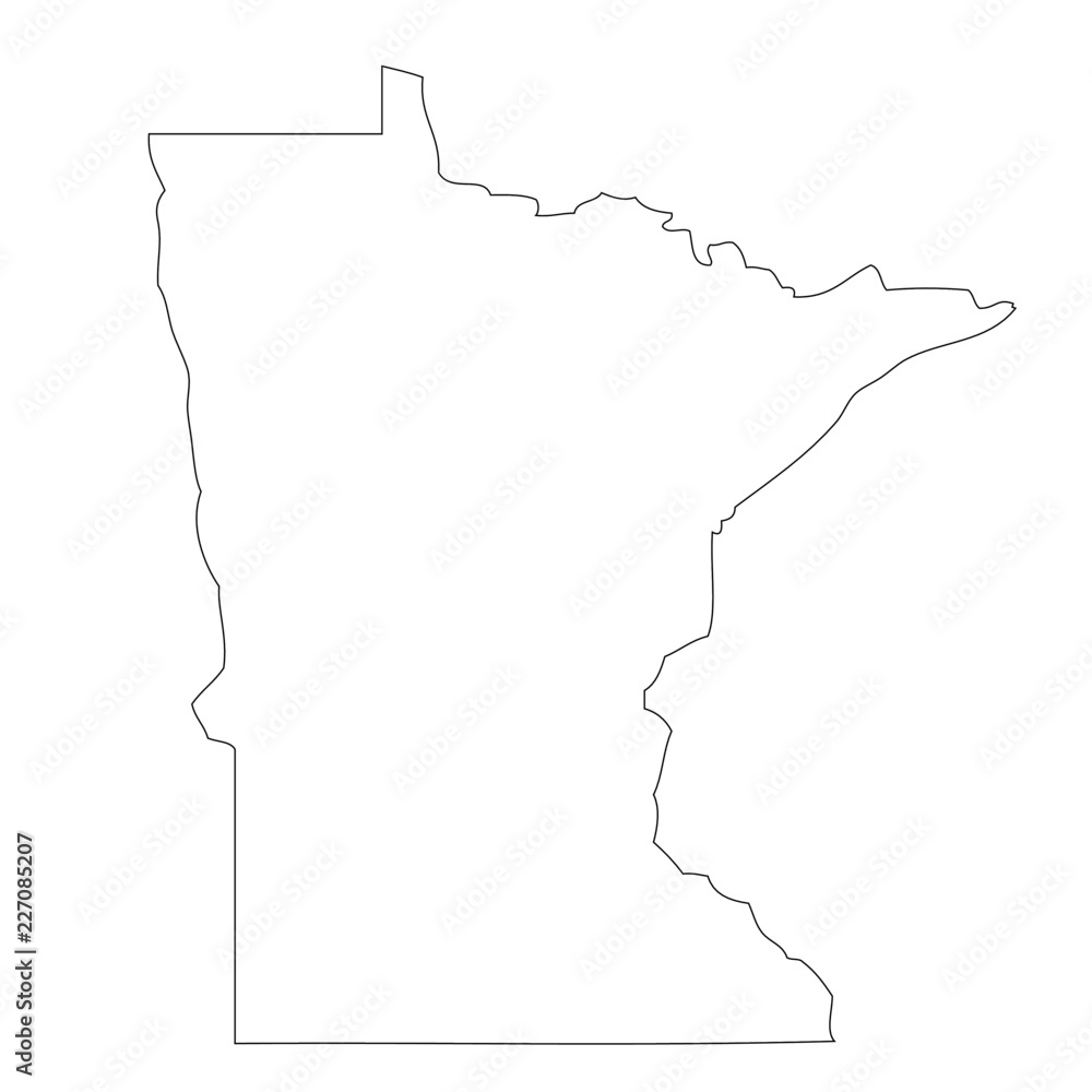 Minnesota - map state of USA Stock Vector | Adobe Stock