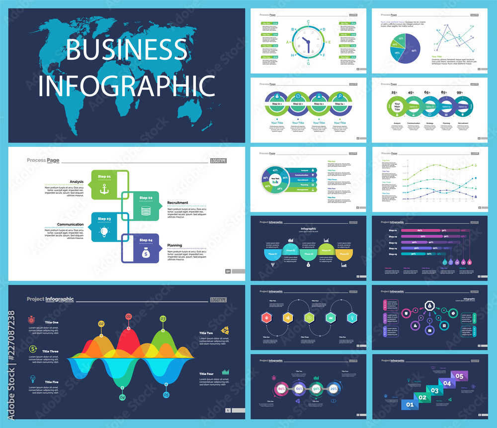 Business inforgraphic design set for management concept. Can be used ...