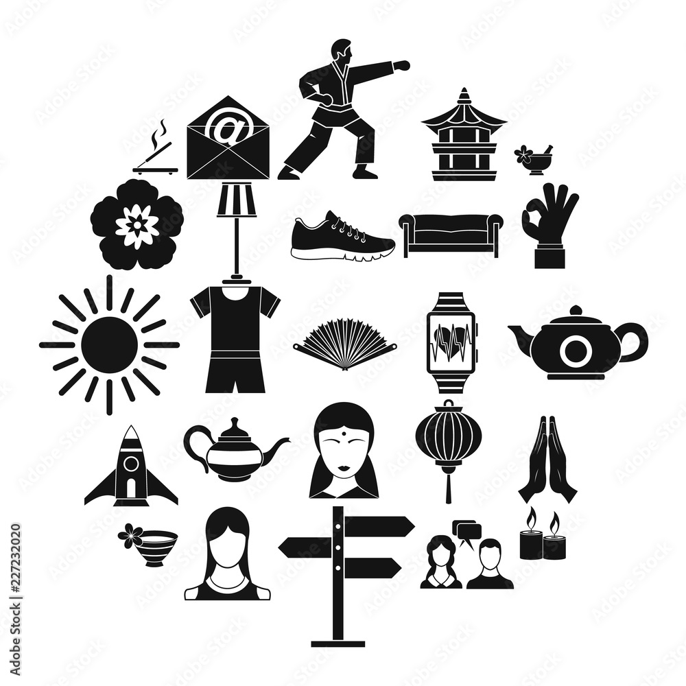Asia icons set. Simple set of 25 asia vector icons for web isolated on ...