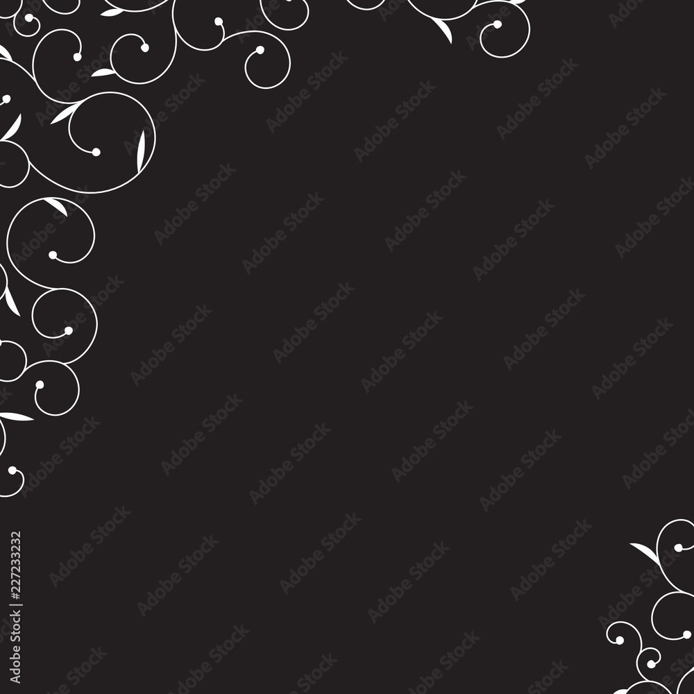 Black And White Swirl Border