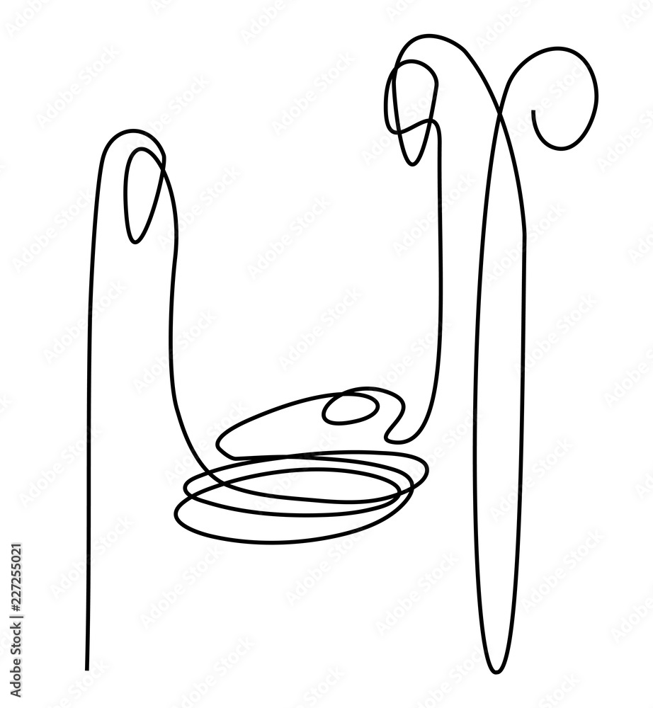 Nativity scene with Holy Family one line drawing Stock Vector | Adobe Stock