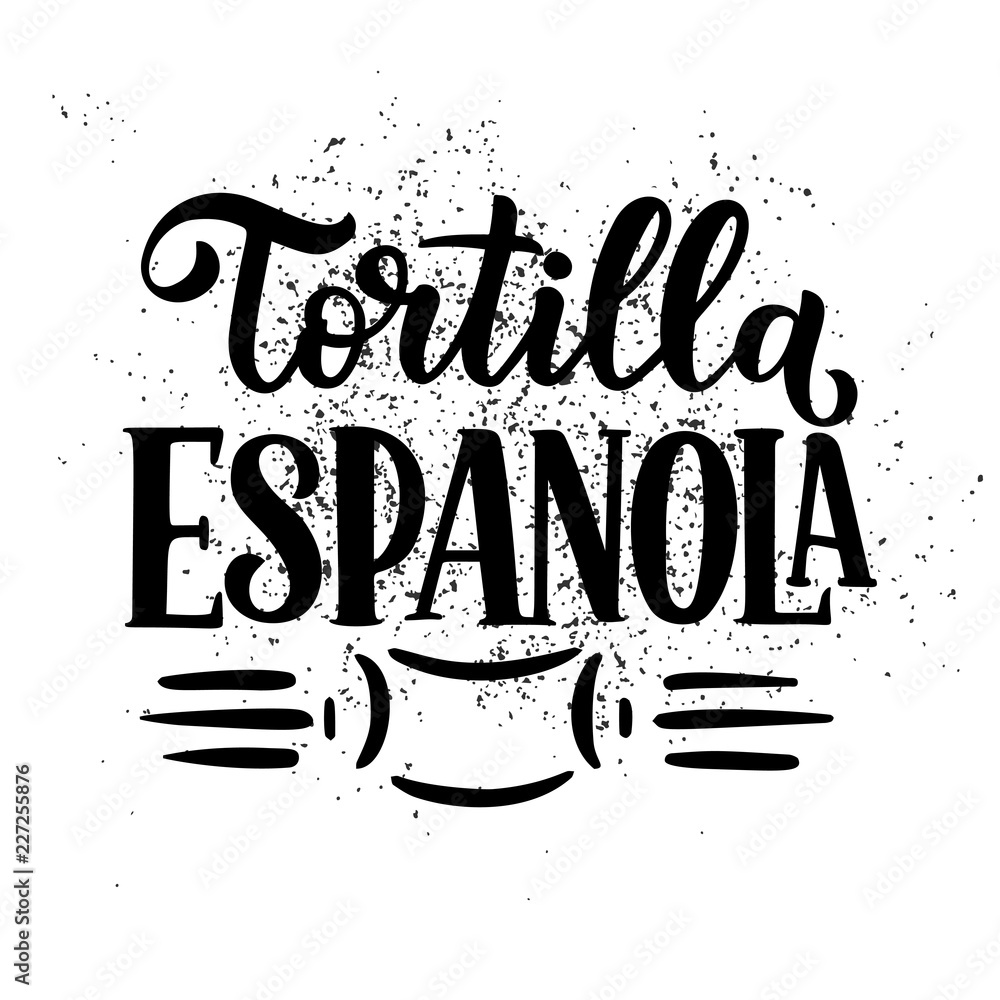 Freehand sketch style drawing of spanish menu with food name, various ...