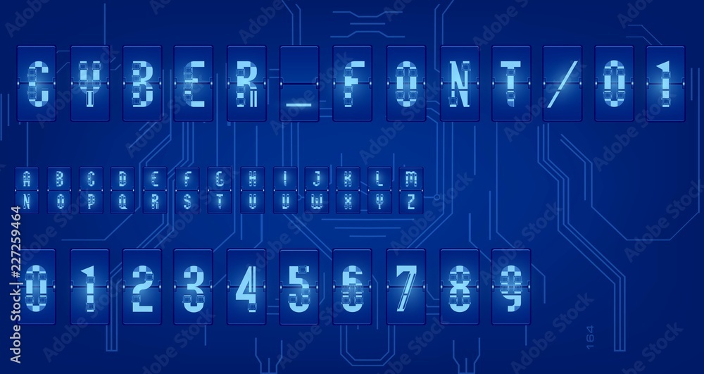 Futuristic vector Font design. Letters and Numbers for web and app ...
