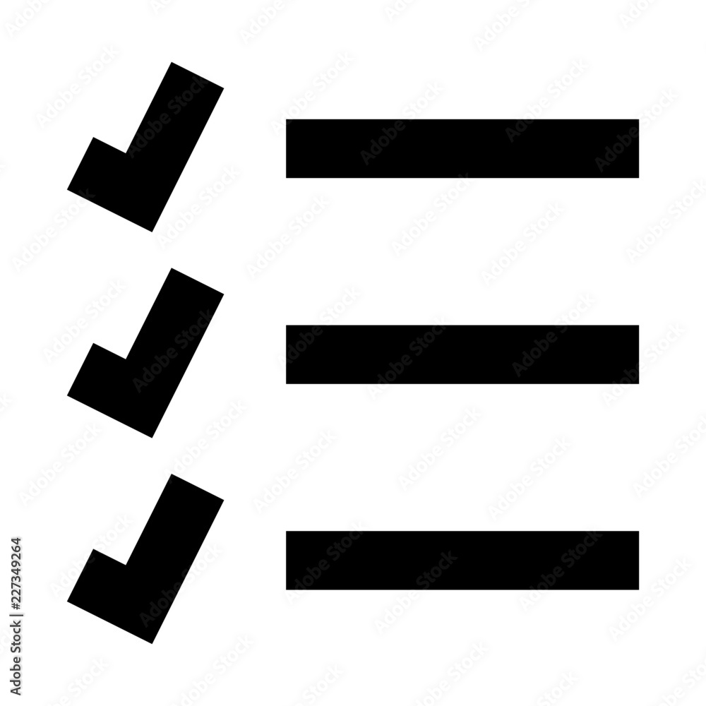 Checklist Checked All List Todo Gui Web vector icon Stock Vector ...