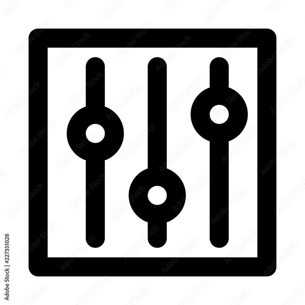 Control Panal Interface UI UX Software App vector icon Stock Vector ...