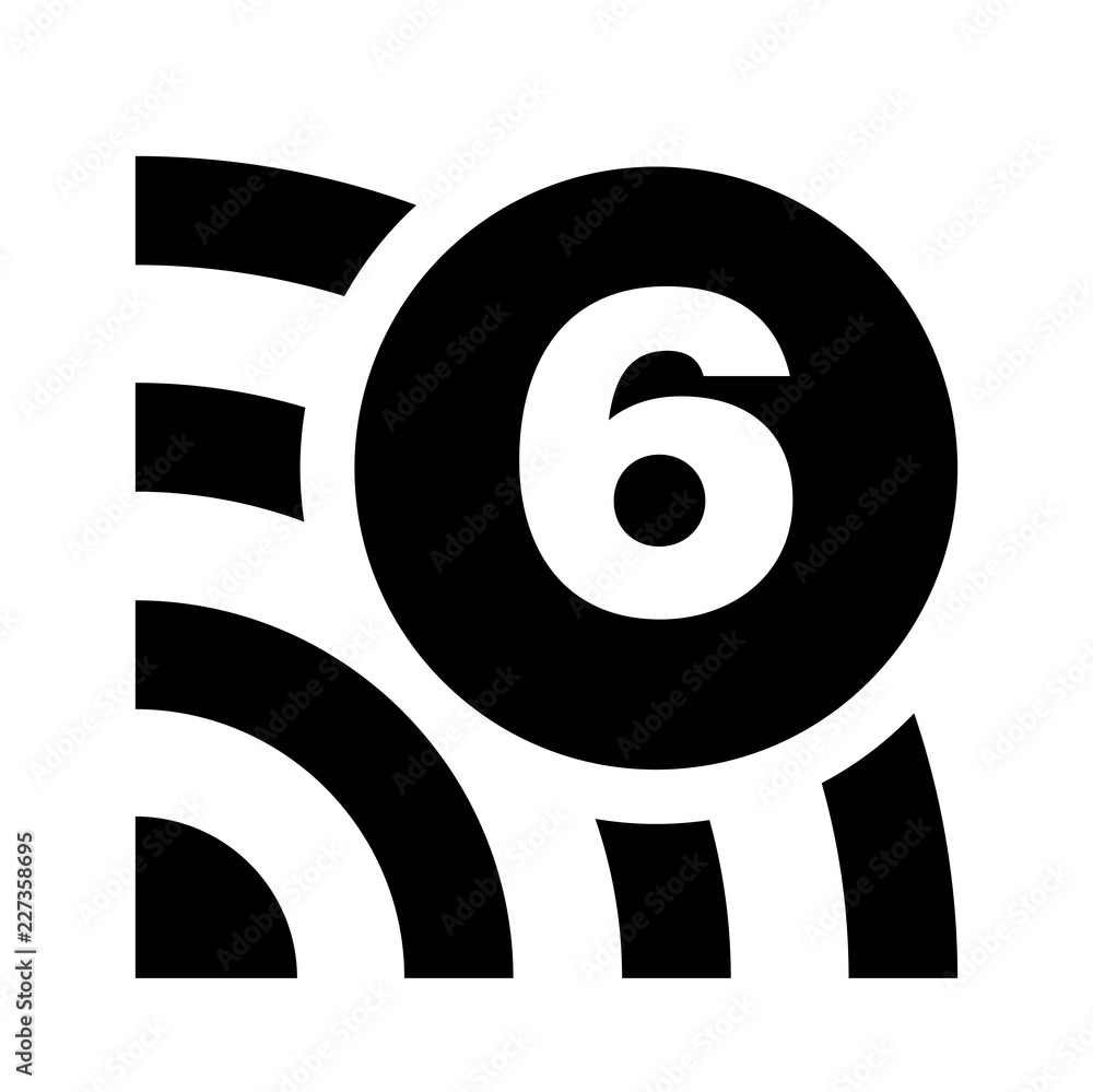 wifi six classification vector icons. new standard designations. vector ...